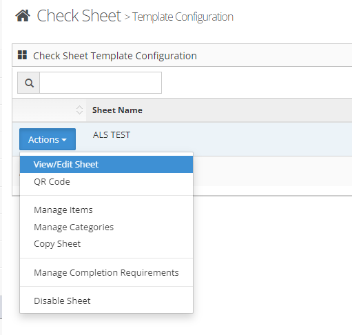 Configuring Check Sheets - Sheet Templates – VAIRKKO Support Center