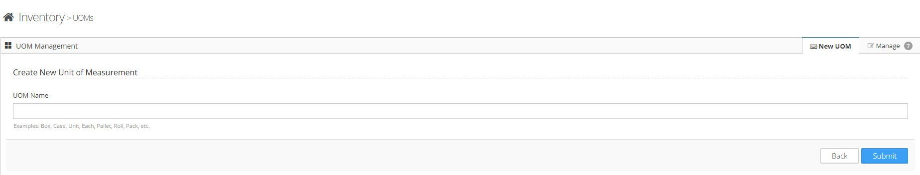 Inventory - UOM – VAIRKKO Support Center