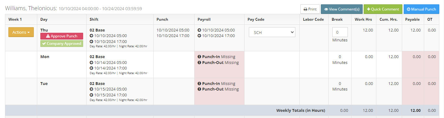 Viewing Your Time Card – VAIRKKO Support Center
