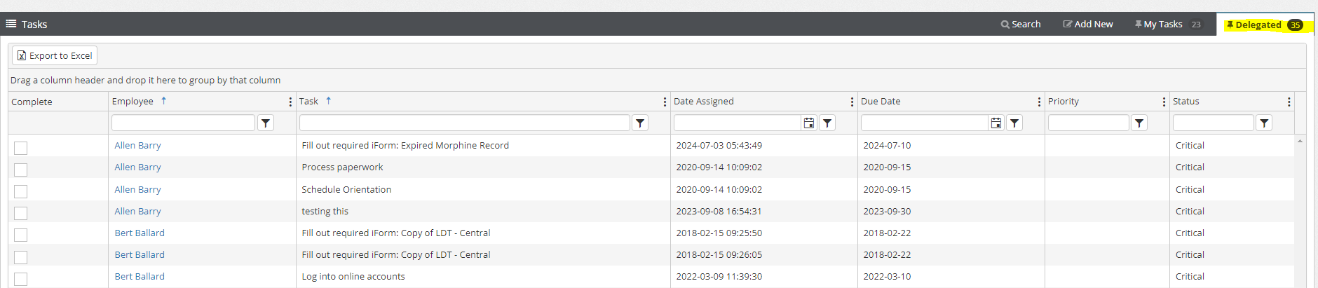 Completing Delegated Task – VAIRKKO Support Center