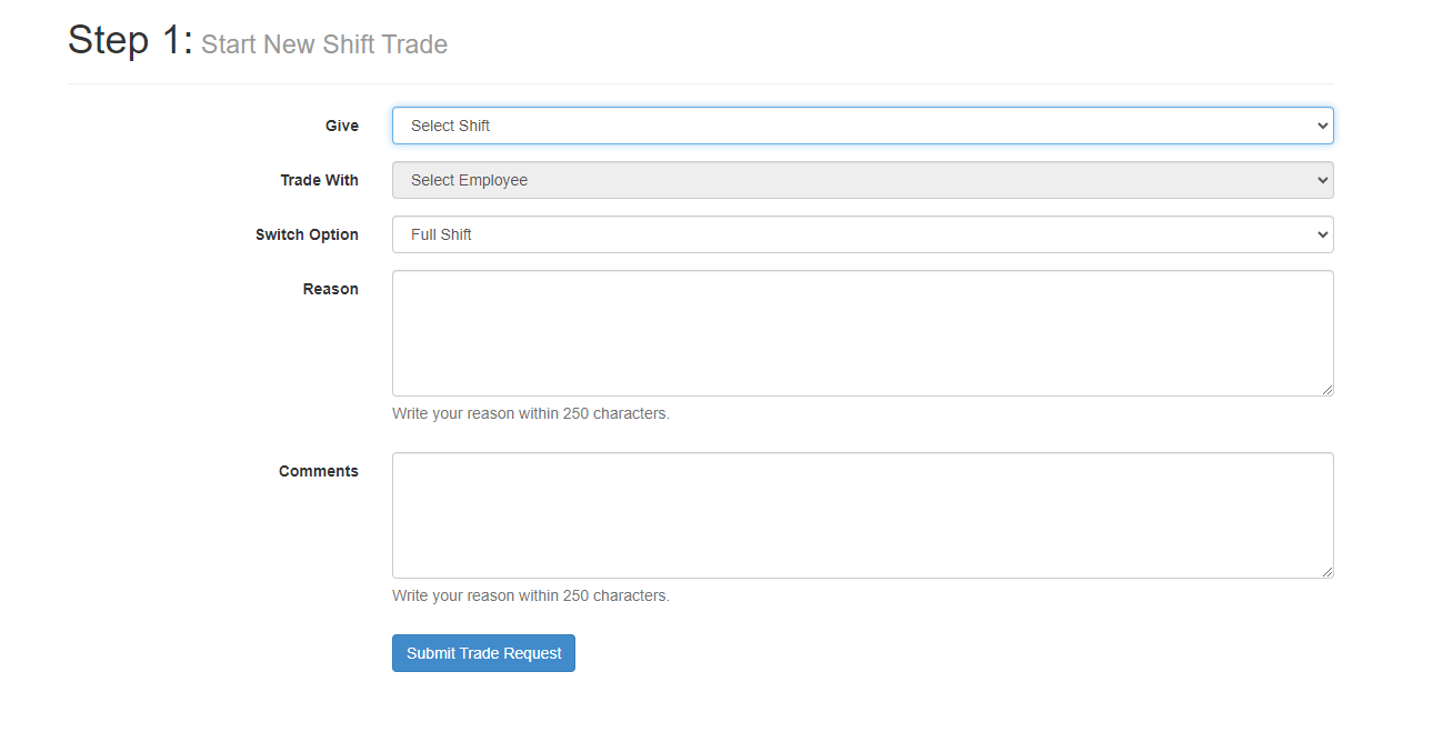 Initiating a Shift Trade/Swap – VAIRKKO Support Center