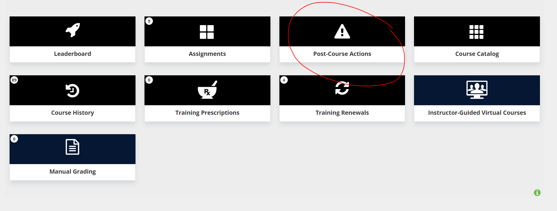 Post Course Actions - Complete or Interaction – VAIRKKO Support Center