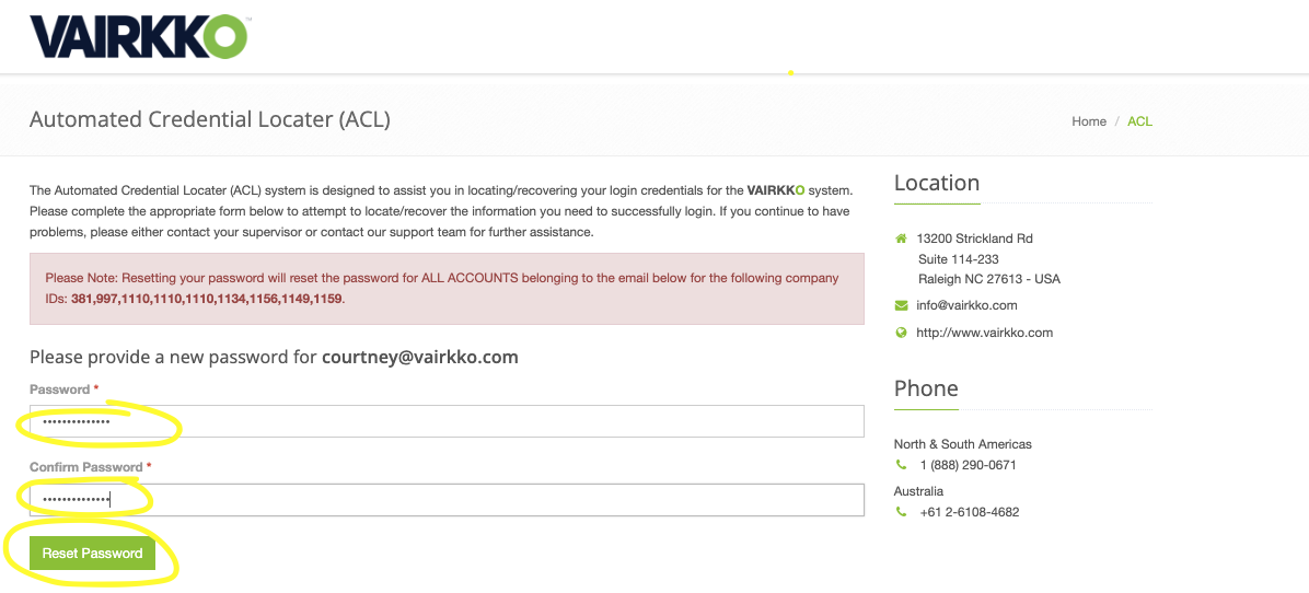 How To Recover Lost or Forgotten Password – VAIRKKO Support Center